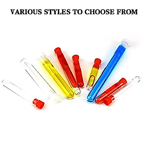 Othmro 100Pcs Clear Plastic Test Tubes with White Caps, 12mmx75mm Mini Test Tubes with Lids, for Jewelry Seed Beads Powder Spice Liquid Experiment Yeast Specimen Sample Laboratory