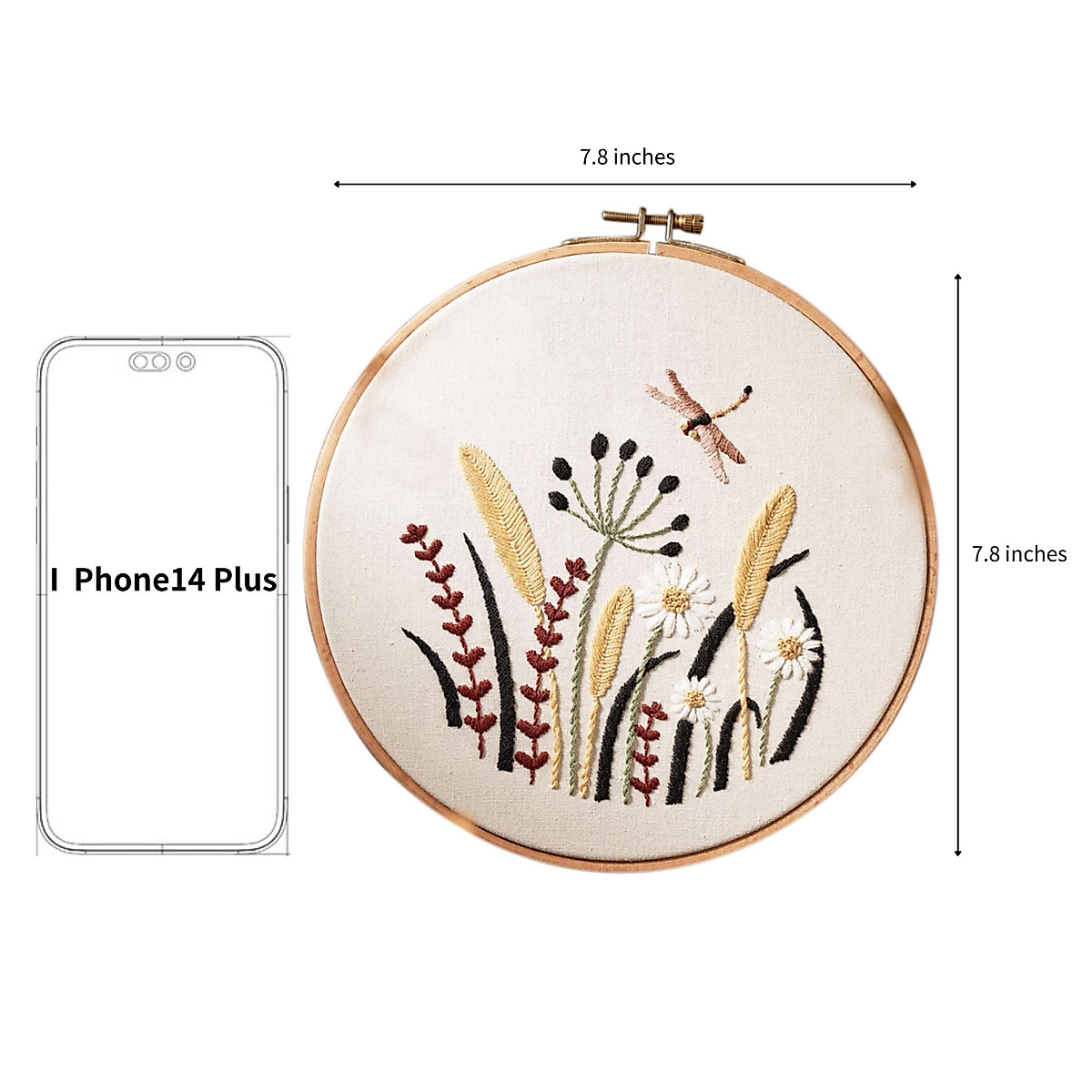 Embroidery Starter Kit Beginners- 3 Pack Cross Stitch Kits with Cute Flowers and Plants Patterns with Embroidery Hoop and Color Threads for Adults Kids