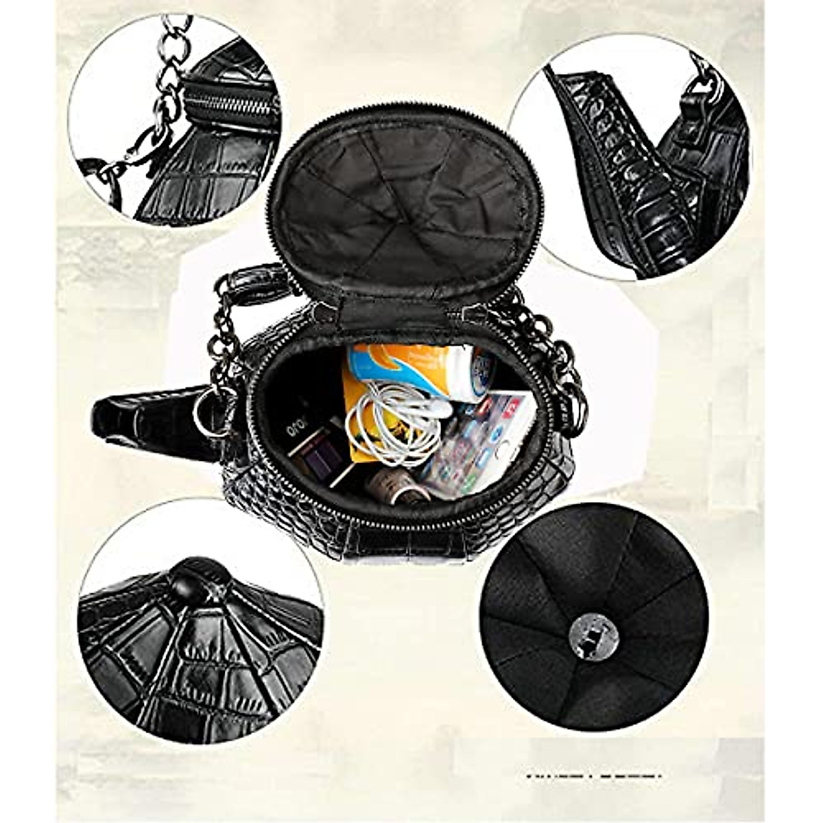 Gothic Purse, Teapot Shaped Crossbody Handbag Novelty Witchy Gift Top-handle Funky Tote Women's Shoulder Bags