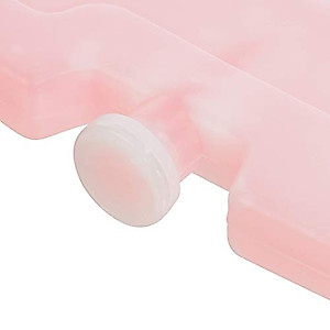 Amazon Basics Reusable Hard Sided Square Ice Pack, 4.75" X 4.75" X 0.5", Multicolor, Pack of 4