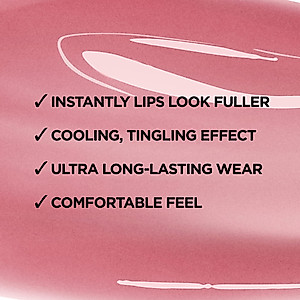 L’Oréal Paris Infallible Pro Gloss Plump Lip Gloss with Hyaluronic Acid, Long Lasting Plumping Shine, Lips Look Instantly Fuller and More Plump, Flush, 0.21 fl. oz.