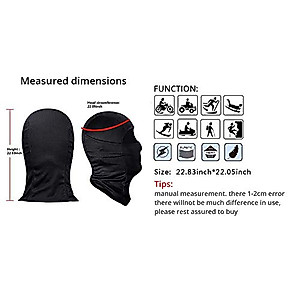 Valleycomfy 4PCS Balaclava Ski Mask Winter Face Mask Men Women UV Protection Hood Windproof Sun Hood Tactical Masks(Black,Grey,Blue)