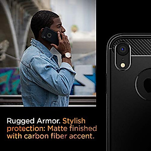 Spigen Rugged Armor Designed for iPhone XR Case (2018) - Matte Black