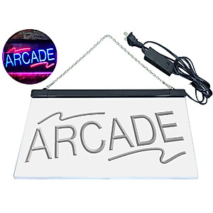 ADVPRO Arcade Game Room Man Cave Dual Color LED Neon Sign Red & Blue 16" x 12" st6s43-i0427-rb