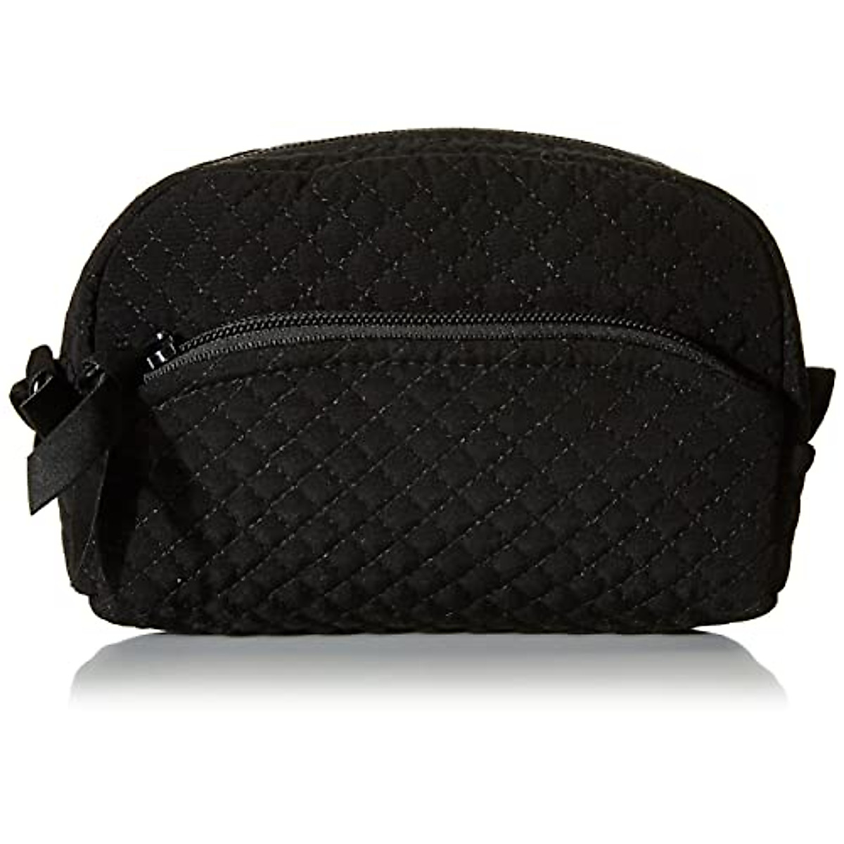 Vera Bradley Women's Microfiber Mini Cosmetic Makeup Organizer Bag, Black, One Size