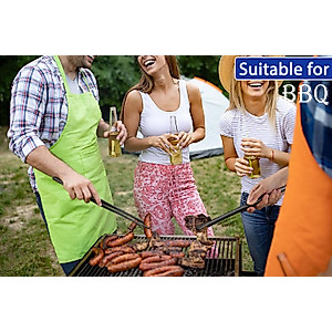 JETKONG 4 Pcs Kitchen Tweezers, 12'' and 10'' Stainless Steel Cooking Tweezers Set, High-Precision Tweezers Tongs for Cooking, Repairing, Seafood and BBQ (Black)