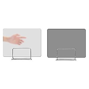 Office Desk Bezel Desk Partition Acrylic Screen Board Desktop Partition Board Exam Bezel Mobile Screen Clip (Color : Matte Transparent, Size : 30 * 50cm)