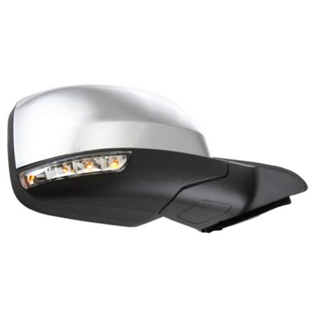 Kool Vue Passenger Side Power Heated Mirror for Jeep Grand Cherokee 2011-2021 Manual Fold With Signal Light, Blind Spot Monitor & Memory; Without Auto-Dimming Chrome