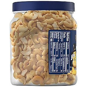 PLANTERS Unsalted Premium Cashews, 1.63 lb. Canister