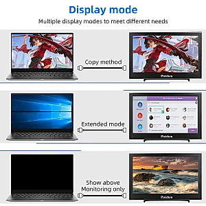 Pisichen 17.3 inch Portable Monitor, Full HD 1600x900 PC Monitor with USB HDMI Input, Compatible with Laptop,PC,PS4, PS3, Xbox Ones, Ras Pi