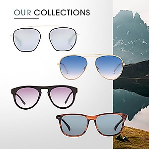 T-Charge – Geometric Polarized Sunglasses – Dark Glasses for Men, Nylon Lenses, Lightweight, Versatile Use, Lens for Sun Protection, Elegant & Sophisticated, Modern Design