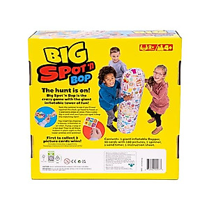 Big Spot 'N Bop! The Giant Wobbly "Find It First" Game, A Fun, Active Race For Mind And Body, Run Around The Giant 4 Foot (122cm) Inflatable Bopper To Find And Match Images, For 2 Or More Players, 4+