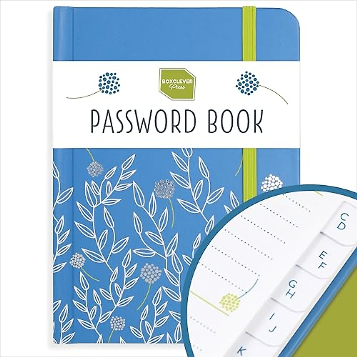 Boxclever Press Password Book. Never Forget a Password Again! Untitled Password Keeper Book to Keep Your Internet Details Safe. Password Book with Alphabetical Tabs for Home Or Office - 6 x 4.5''
