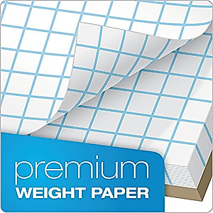 TOPS Cross-Section Pads, 8-1/2" x 11", Glue Top, Graph Rule (10 x 10), 50 Sheets (35101)