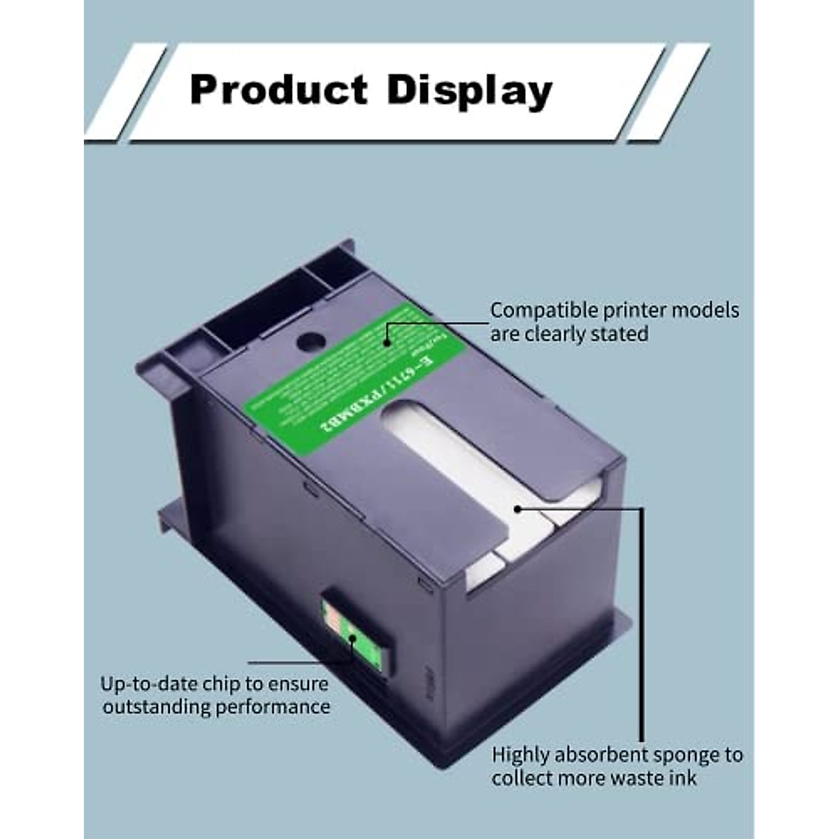 NEXTPAGE T6711 Ink Maintenance Tank with chip Remanufactured for WF7710 WF7720 WF3620 WF3640 WF7110 WF7610 WF7620 Printer (T671100 Ink Maintenance Box 1 Pack)