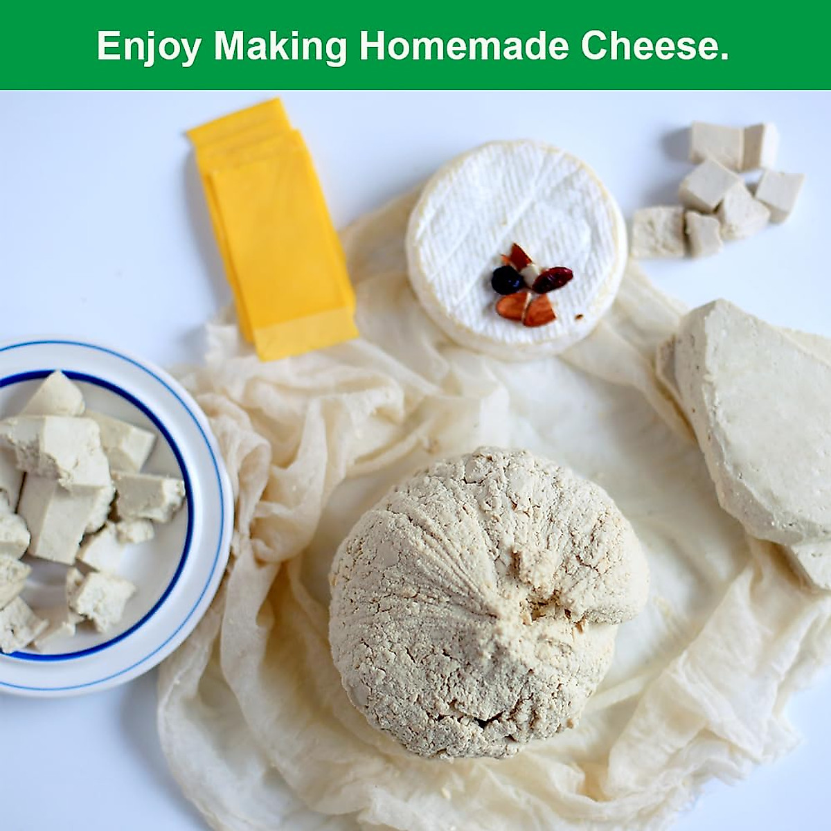 YJL Organic Cheese Cloths Grade 100, 6 PCS 20x20 Inch, Hemmed Unbleached Cheesecloth for Straining, Ultra Fine Reusable Cheesecloth for Cooking, Roasting, Cheese Making, Steaming