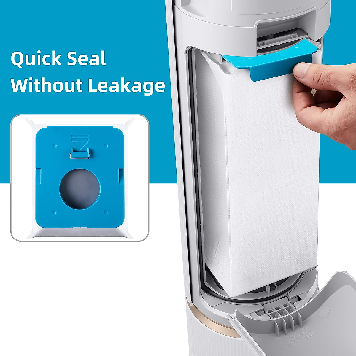 8 Pack VCA-ADB953 Dust Bag for Samsung BESPOKE Jet Cordless Stick Vacuum Cleaner, 2.5L Large Capacity Automatic Dust Collection Bag for All In One Clean Station