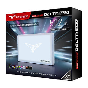 TEAMGROUP T-Force Delta RGB SSD Lite (Dramless) 512GB with 3D NAND 2.5 Inch SATA III Internal Solid State Drive (R/W Speed up to 550/500 MB/s) Black - T253TR512G3C323