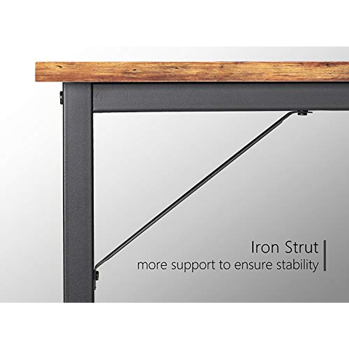 BANTI L Shape Computer Desk with Storage Shelf Study Writing Table for Home Office, Modern Simple Style PC Desk, Black Metal Frame