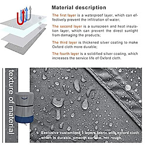 Pacific Cool Bar Cover Outdoor Patio Furniture Cover and Hot Tub Side Table Cover with 7.5 Gallon Beer and Wine Cooler Size: 20"x24"