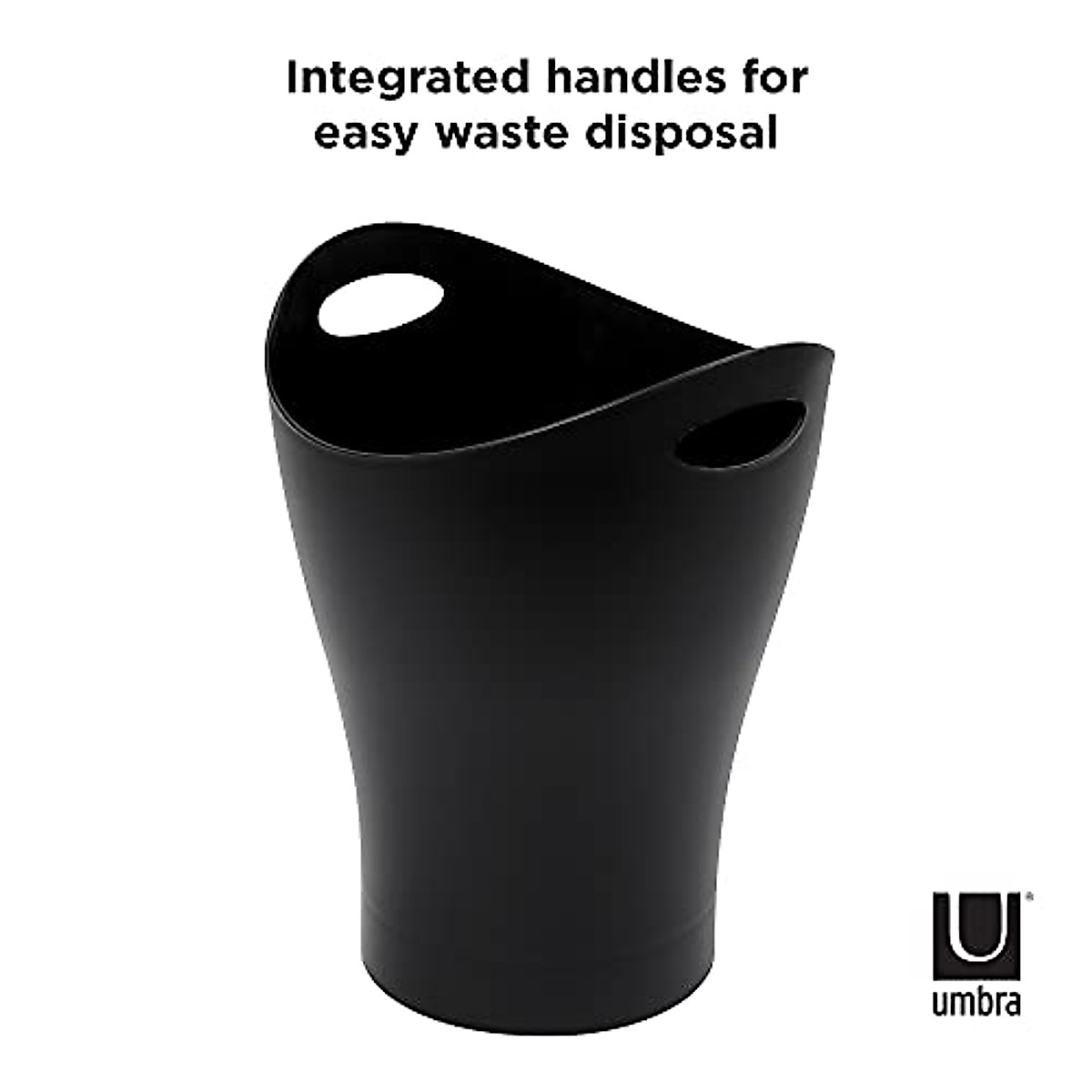 Umbra Garbino Trash Can 2.25-Gallon (8.5L) Capacity, Black