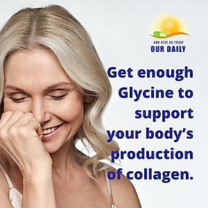 Our Daily Vites Glycine Supplement - Pure 500mg Amino Acid Supplement - 180 Capsules