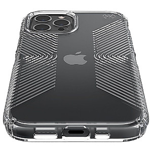 Speck iPhone 12 Clear Case - Drop Protection Fits iPhone 12 Pro & iPhone 12 Phones - Built for MagSafe - Anti-Yellowing & Anti-Fade with Dual Layer Slim Design 6.1 Inch - Perfect Clear Presidio