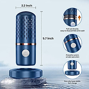 Fruit and Vegetable Washing Machine, Fruit and Vegetable Cleaner Device, Kitchen Gadget Food Purifier for Deep Cleaning Fruits, Vegetables, Rice, Meat and Tableware (Blue)