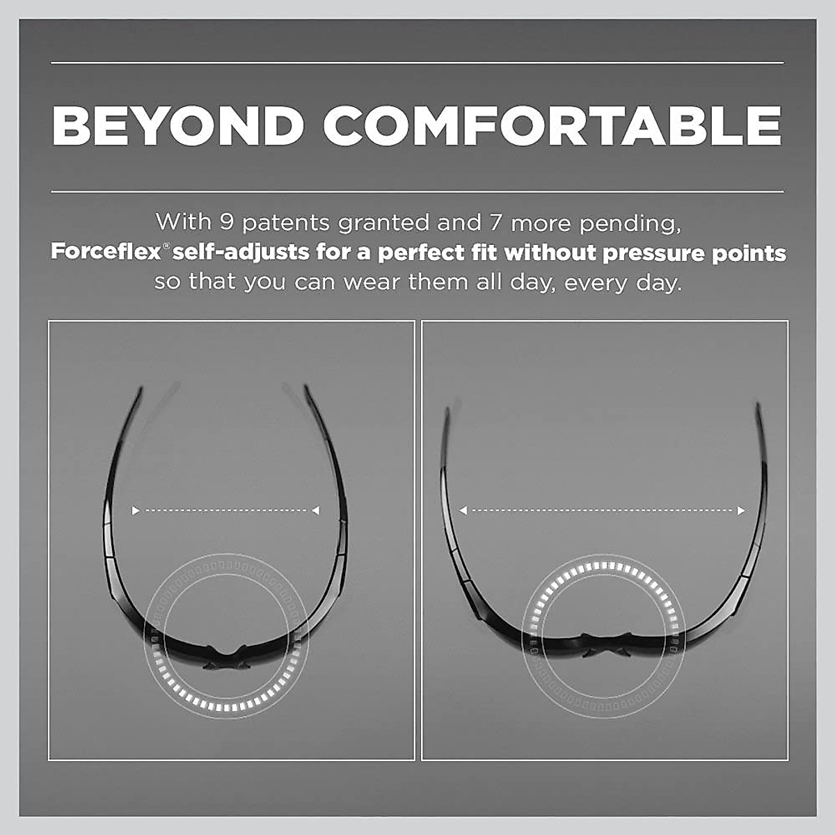 FORCEFLEX FF200 Karv | Black, Smoke Mirror | Flexible, Unbreakable Sports and Running Sunglasses for Men and Women