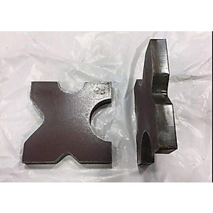 20 TON STEEL SHOP PRESS BED PLATES, H-Frame Arbor 4 notch 1"X 5"X 5" Set