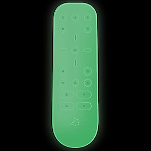PlayVital Glow in Dark Green Silicone Protective Remote Case for ps5 Media Remote Cover, Ergonomic Design Full Body Protector Skin for ps5 Remote Control