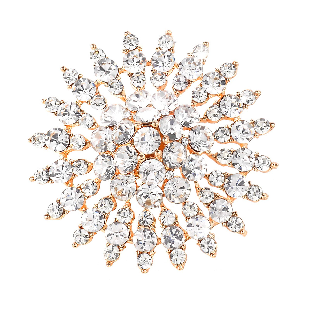 Jojomina Silver Rhinestone Chunky Cocktail Statement Ring for Women Adjustable Crystal Ring for Party Prom Free Size