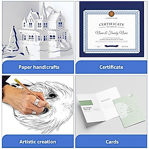 CreGear 25 Sheets White Cardstock 8.5 x 11 Cardstock Paper, Thick Cardstock 92lb/250gsm Card Stock Printer Paper, Card Stock Printer Paper for Card Making, Invitations, Menus, Scrapbooking
