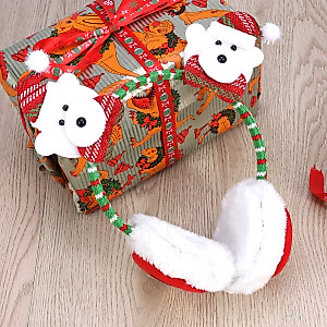 USHOBE Christmas Earmuffs Winter Furry Ear Warmer Foldable Winter Ear Covers Christmas Plush Earmuffs ()