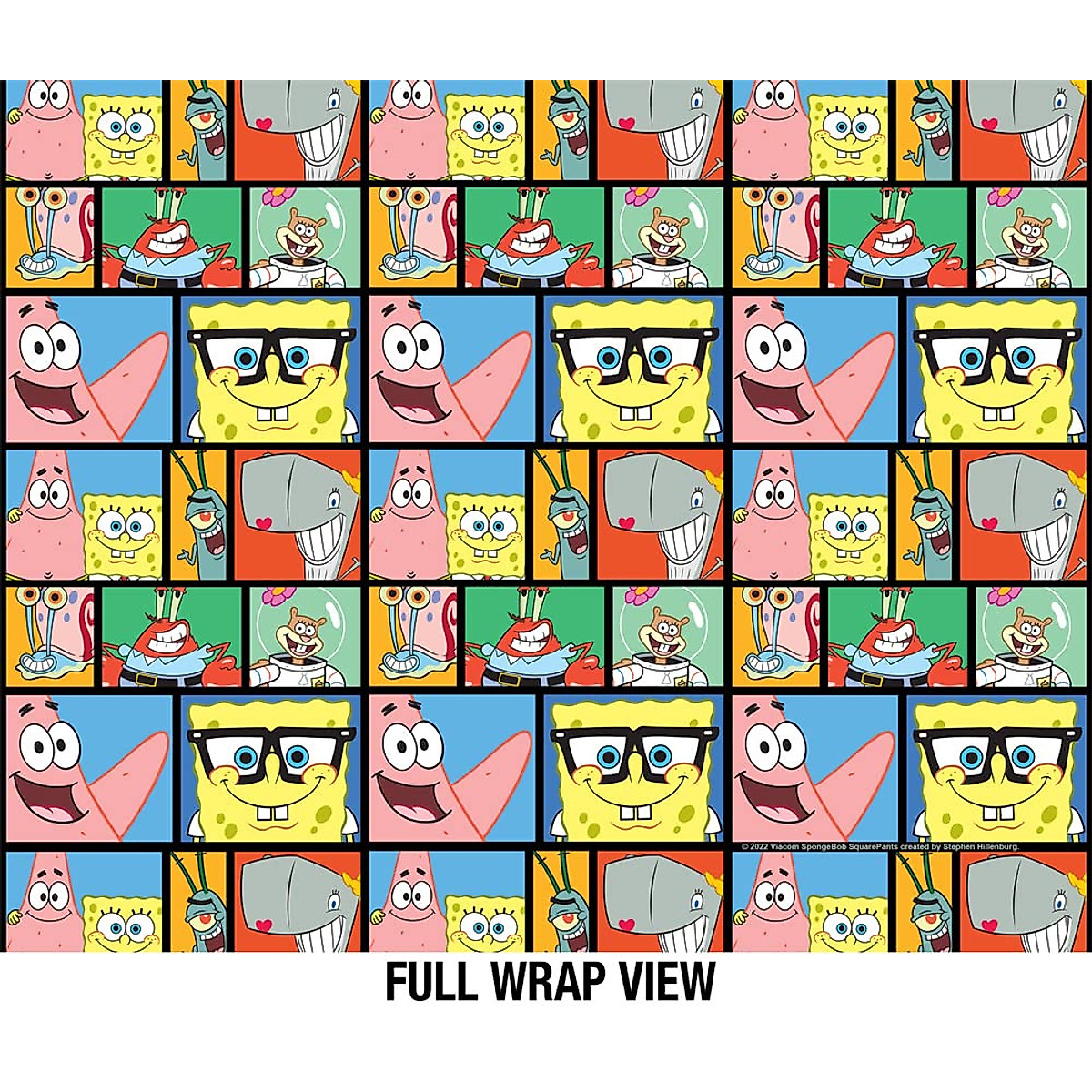 Spongebob OFFICIAL Spongebob Tile Pattern 24 oz Insulated Canteen Water Bottle, Leak Resistant, Vacuum Insulated Stainless Steel with Loop Cap