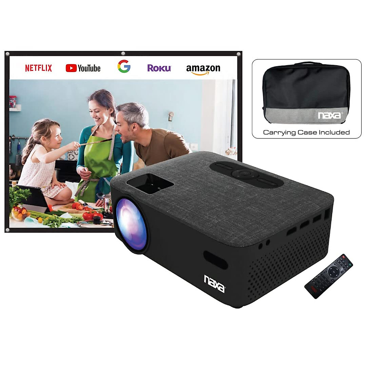 Naxa NVP-2001C LCD Projector - 16:9 - Black
