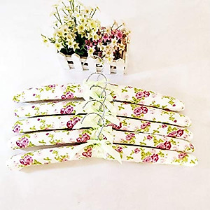 Cabilock Satin Padded Clothes Hangers 10pcs Clothes Hangers Non-Slip Suit Hangers Wood Coat Hanger for Laundry, Jacket, Pant, Sweaters, Shirts, Dress Clothes Hangers Hook Wood Cloth Hangers