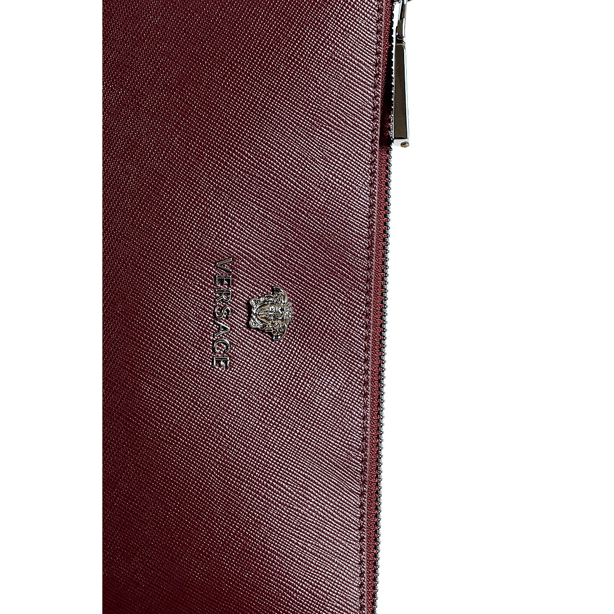 Versace 100% Leather Burgundy Women's Wristlet Clutch