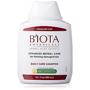 B'IOTA Botanicals Herbal Care Experts Daily Care Shampoo For Normal/Dry Thinning Hair 10.1 oz ( Pack of 2)