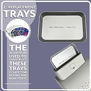 JDS Toy Store 2-Pack Premium Aluminum Baking Tray For Easy Bake Over, Measures 6" x 4" x 0.5"