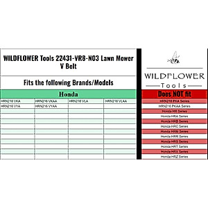 WILDFLOWER Tools 22431-VR8-N03 Lawn Mower V Belt for HRN216 VKA VKAA VLA VLAA Models