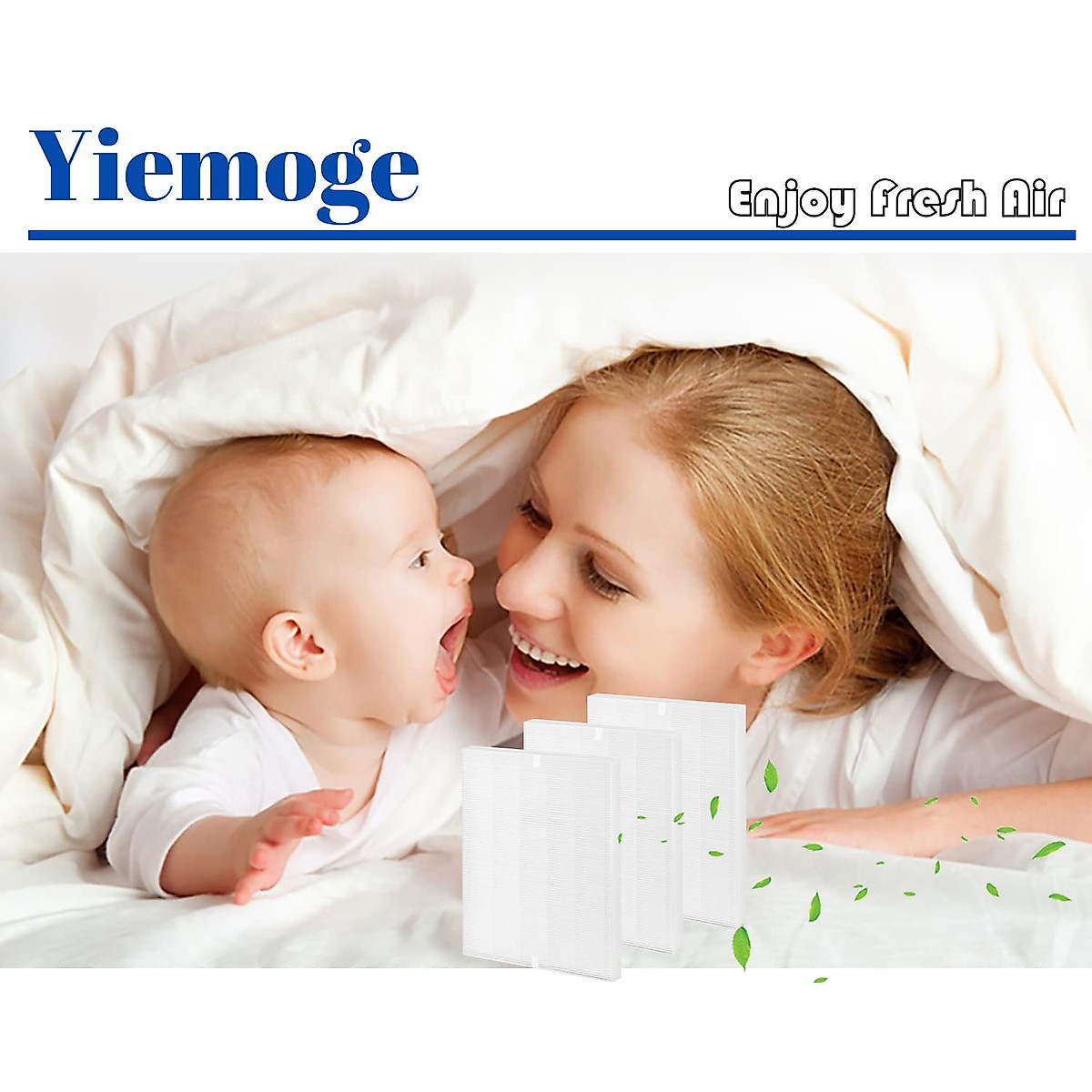 Yiemoge 115115 Replacement filter A: Compatible with winix Plasmawave C535 5300 5300-2 6300 6300-2 AM90 P300 Air Purifier - 3 TURE HPEA filter only