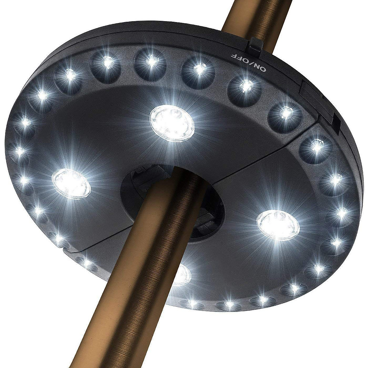 OYOCO Patio Umbrella Light 3 Brightness Modes Cordless 28 LED Lights-4 x AA Battery Operated,Umbrella Pole Light for Patio Umbrellas,Camping Tents or Indoor Use