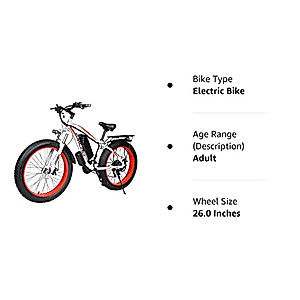 YinZhiBoo Electric Bike E-Bike Fat Tire Electric Bicycle 26" 4.0 Adults Ebike 1000W Removable 48V/13AH Battery 21-Speed Shifting for Trail Riding/Excursion/Commute UL and GCC Certified