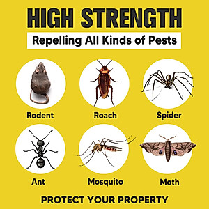 SFDINVFI Pest Control, Rodent Repellent, Mouse Repellents, Mice Repellent, Rat Deterrent, Peppermint Oil Mice Repellent, Repel Rodents, Roach, Ant, Mosquito, Spider, Moths & Other Pest Repellent- 8P
