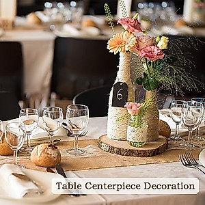 Pllieay 8Pcs 12-13 Inch Wood Slices, Natural Wood Slices for Centerpieces Large Unfinished Round Wood Pieces for Ornaments, Wood Circles for Wedding, Table Centerpieces Decor and Other DIY Crafts