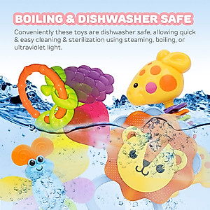 TOY Life 10PCS Baby Rattles Teether Rattles Toys - Rattle Teething Toys for Babies- Grab Shaker and Spin Rattle - Baby Chew Toys for 0 3 6 9 12 Month Newborn Infant Baby…