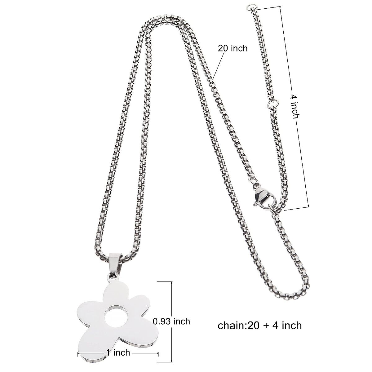SYWHPS Face Hip Hop Rapper Pendant Chain Necklace (Silver Pro)