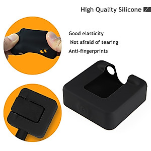 Silicone Protect Case for RODE Wireless GO I II Microphone, Mic Silicone Case Cover for RODE Wireless GO 1 & 2 Accessories Microphone System (Black)