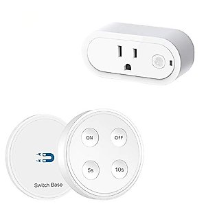 didikit Garbage Disposal Wireless Switch Kit, Sink Top Waste Disposal On/Off Switch Remote with 5s/10s Timer, Air Switch Replacement for Waste Food Disposer Up to 1HP, 16A/1800W, White